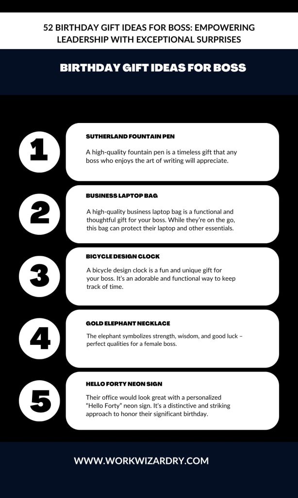52 Birthday Gift Ideas For Boss: Empowering Leadership With Exceptional ...