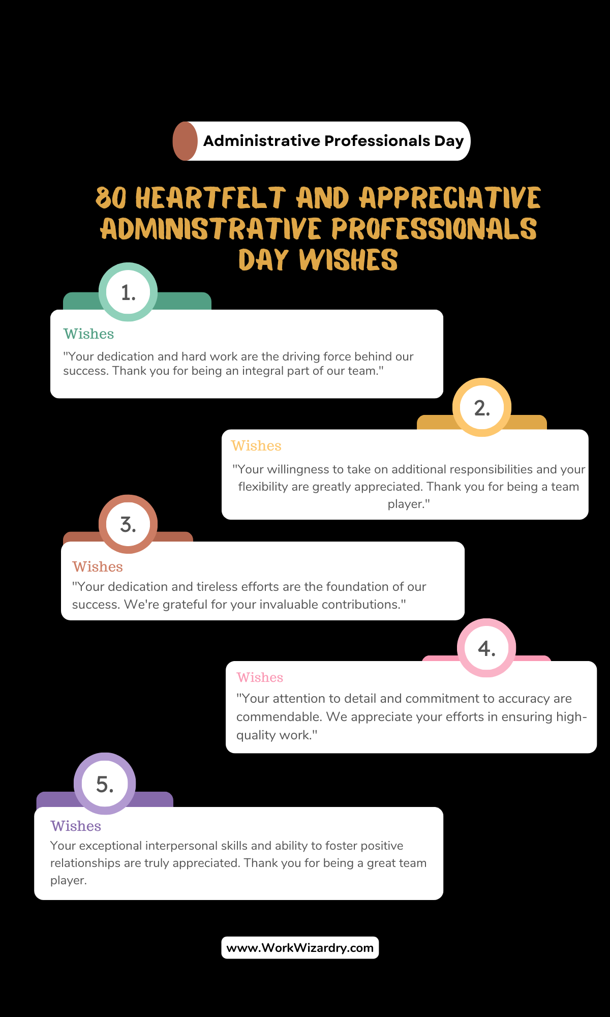 80 Heartfelt And Appreciative Administrative Professionals Day Wishes ...