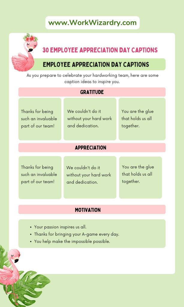 100 Plus Employee Appreciation Day Captions - Work Wizardry