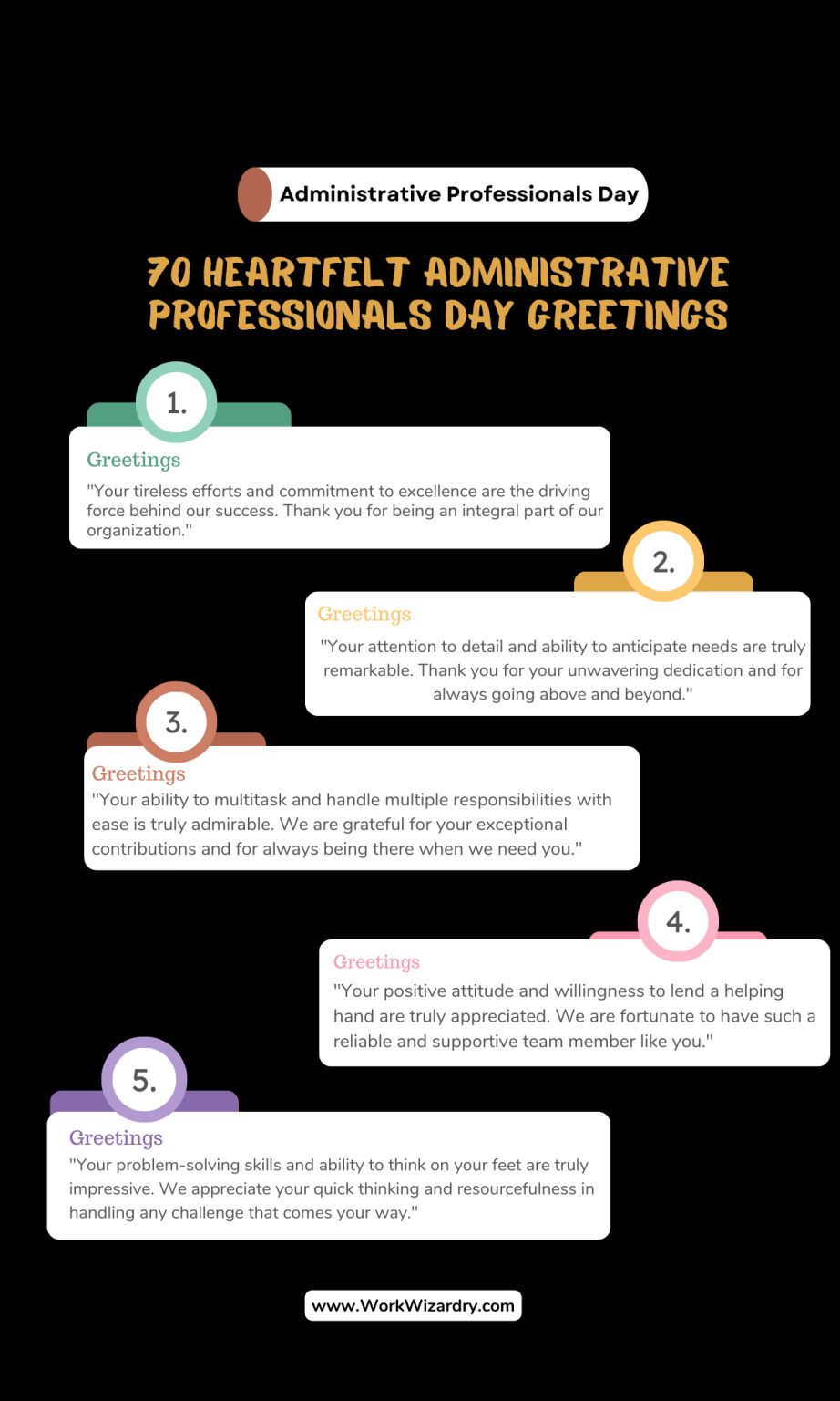 70 Heartfelt Administrative Professionals Day Greetings - Work Wizardry