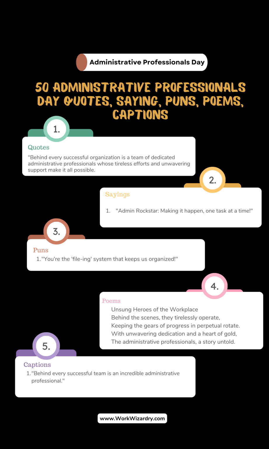 50 Administrative Professionals Day Quotes, Saying, Puns, Poems ...
